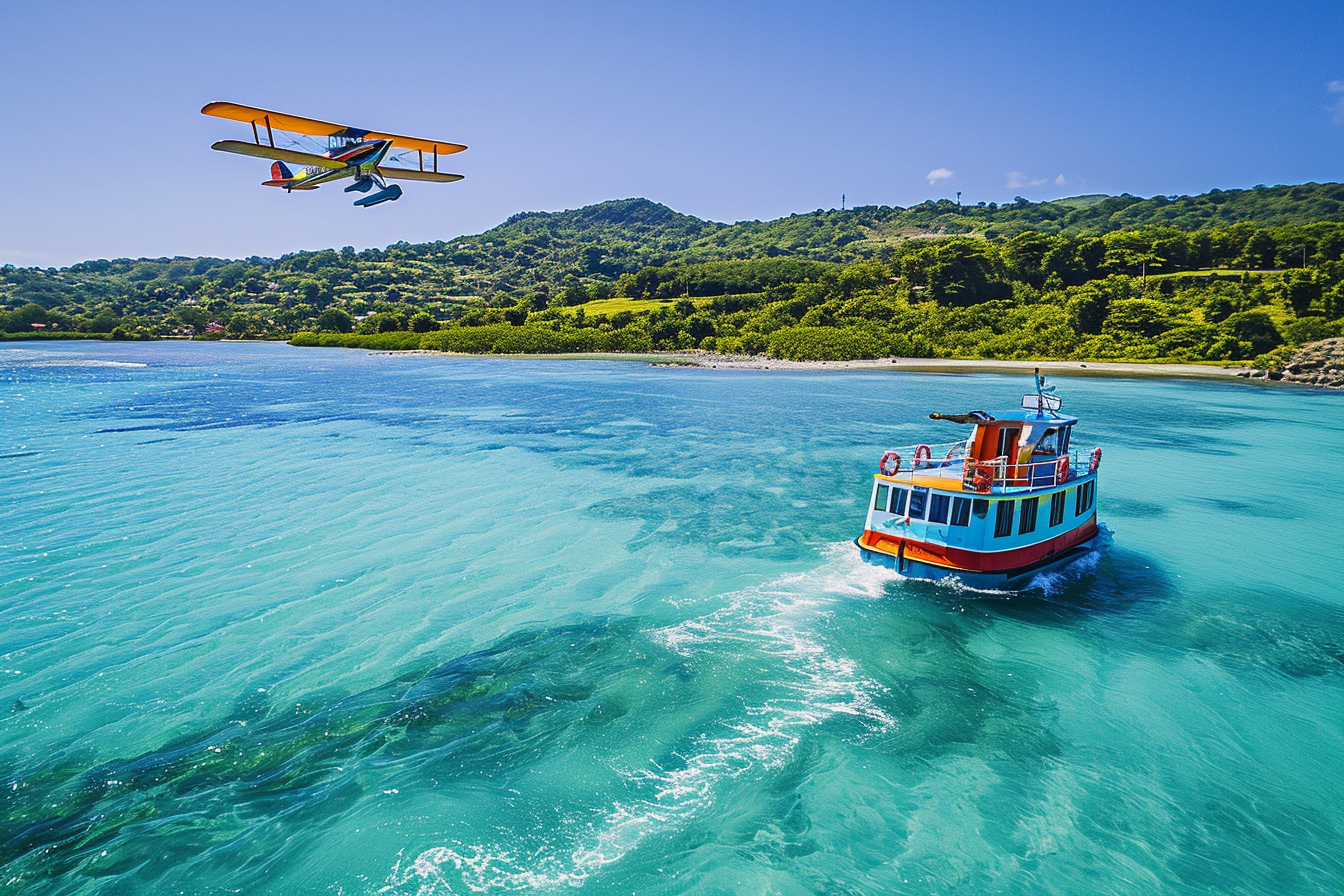 Voyager entre îles : ferry et avion en Guadeloupe